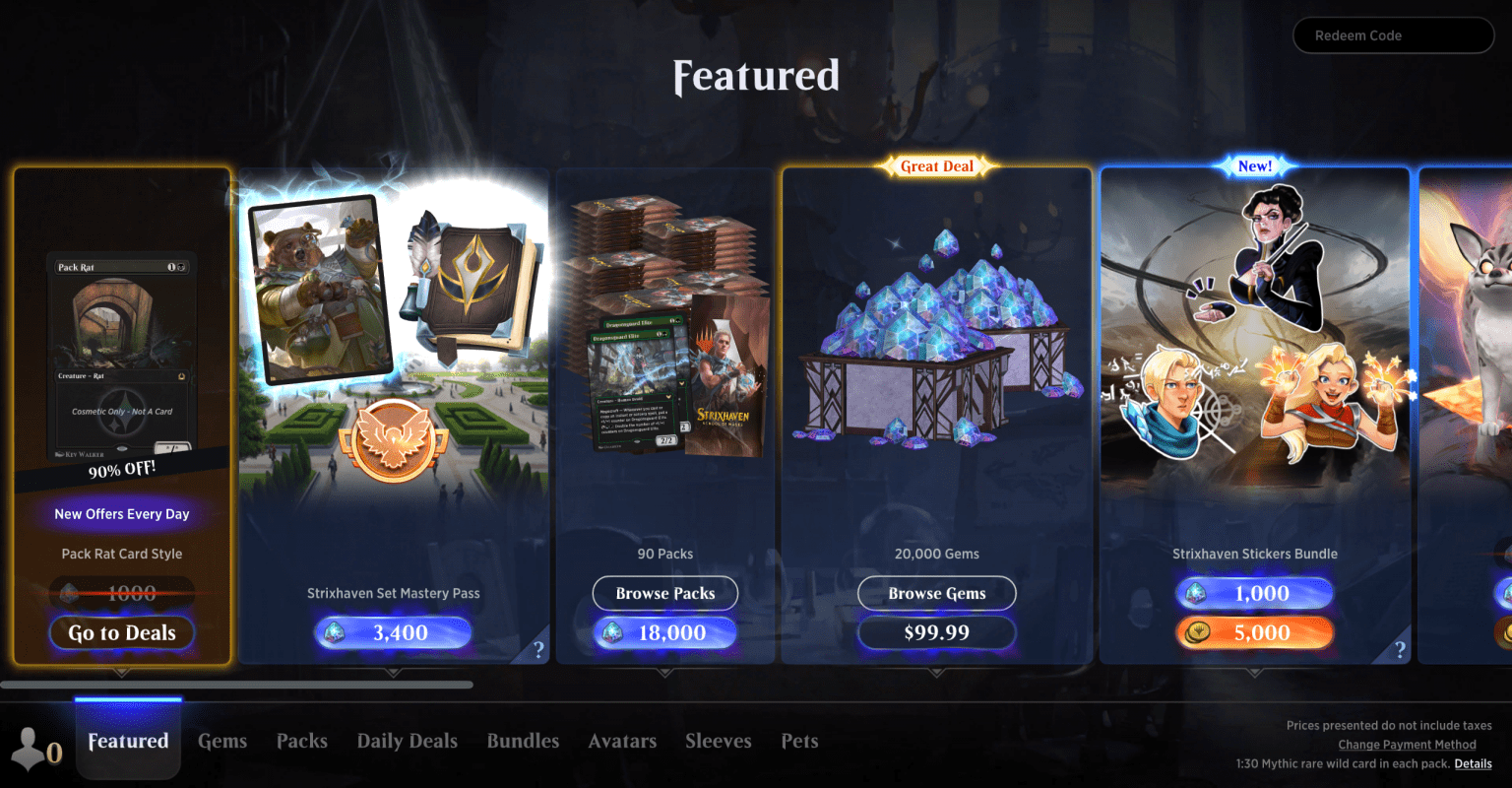 Everything You Need to Know about the MTG Arena Store - Draftsim