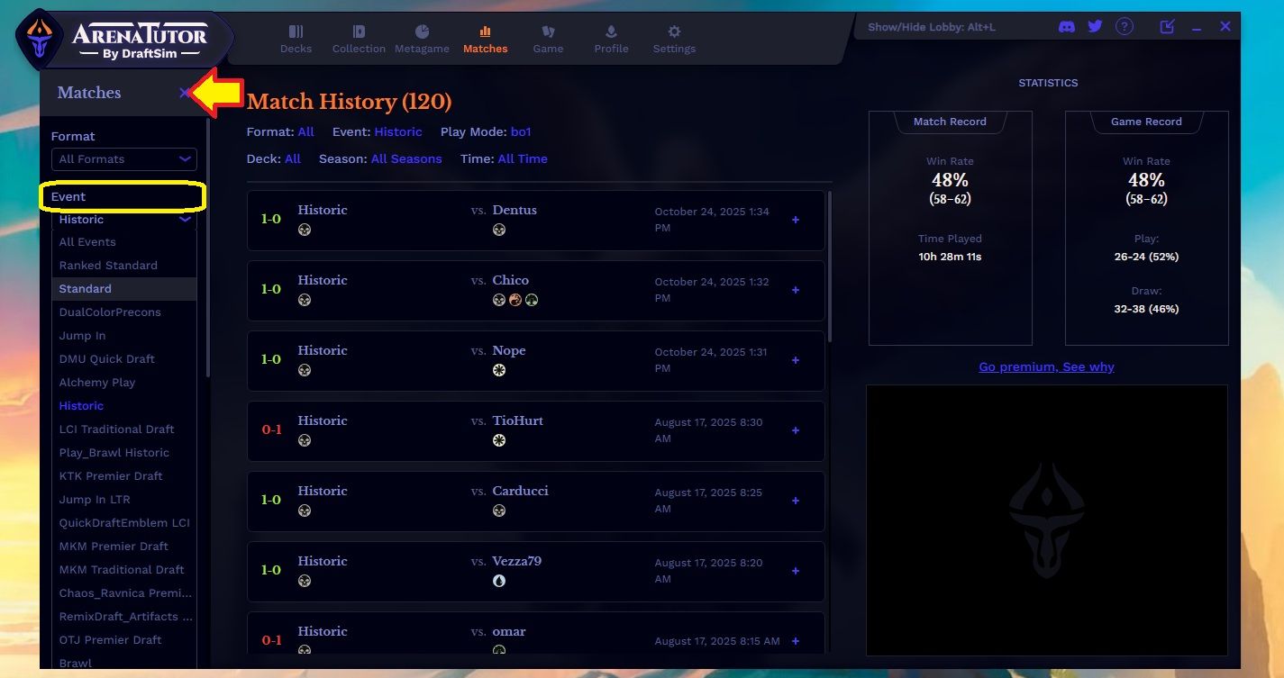Here’s Exactly How to Get Your Match History in MTG Arena - Draftsim