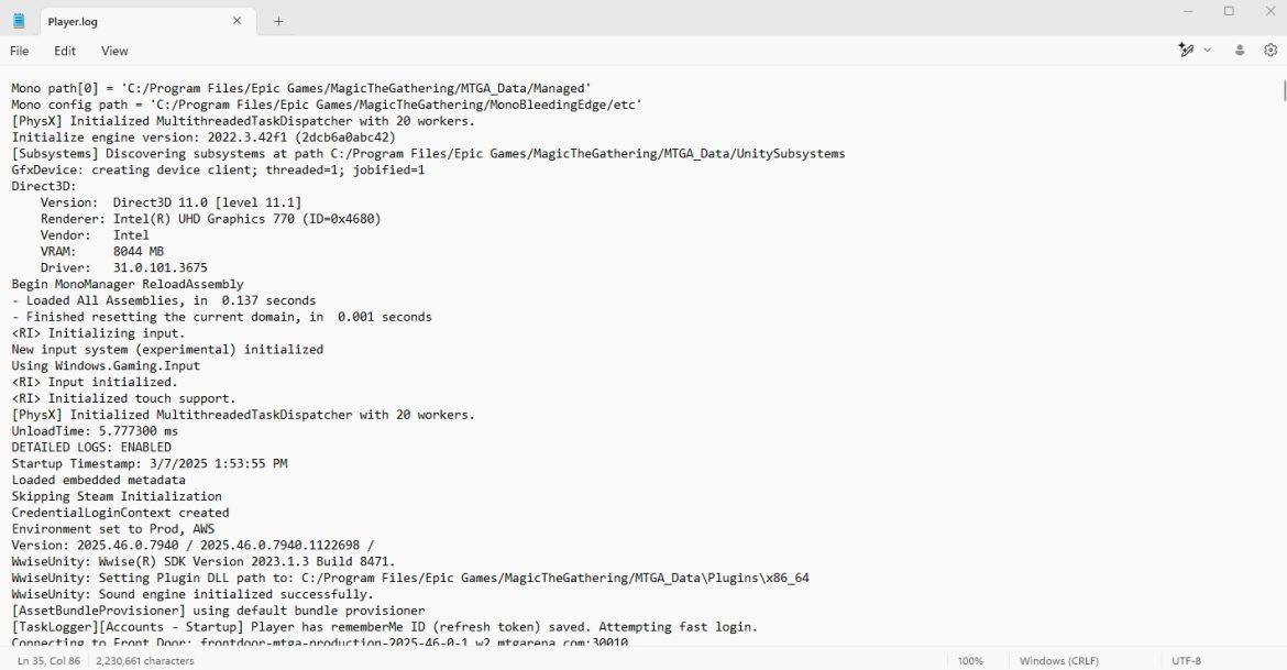 How to Enable Full/Detailed Logging in MTG Arena - Draftsim