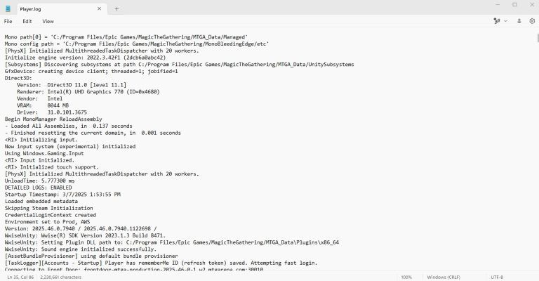 How to Enable Full/Detailed Logging in MTG Arena - Draftsim